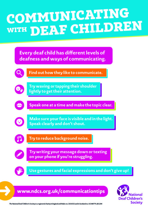Updated NDCS 'Communicating with deaf children' flyer - BATOD
