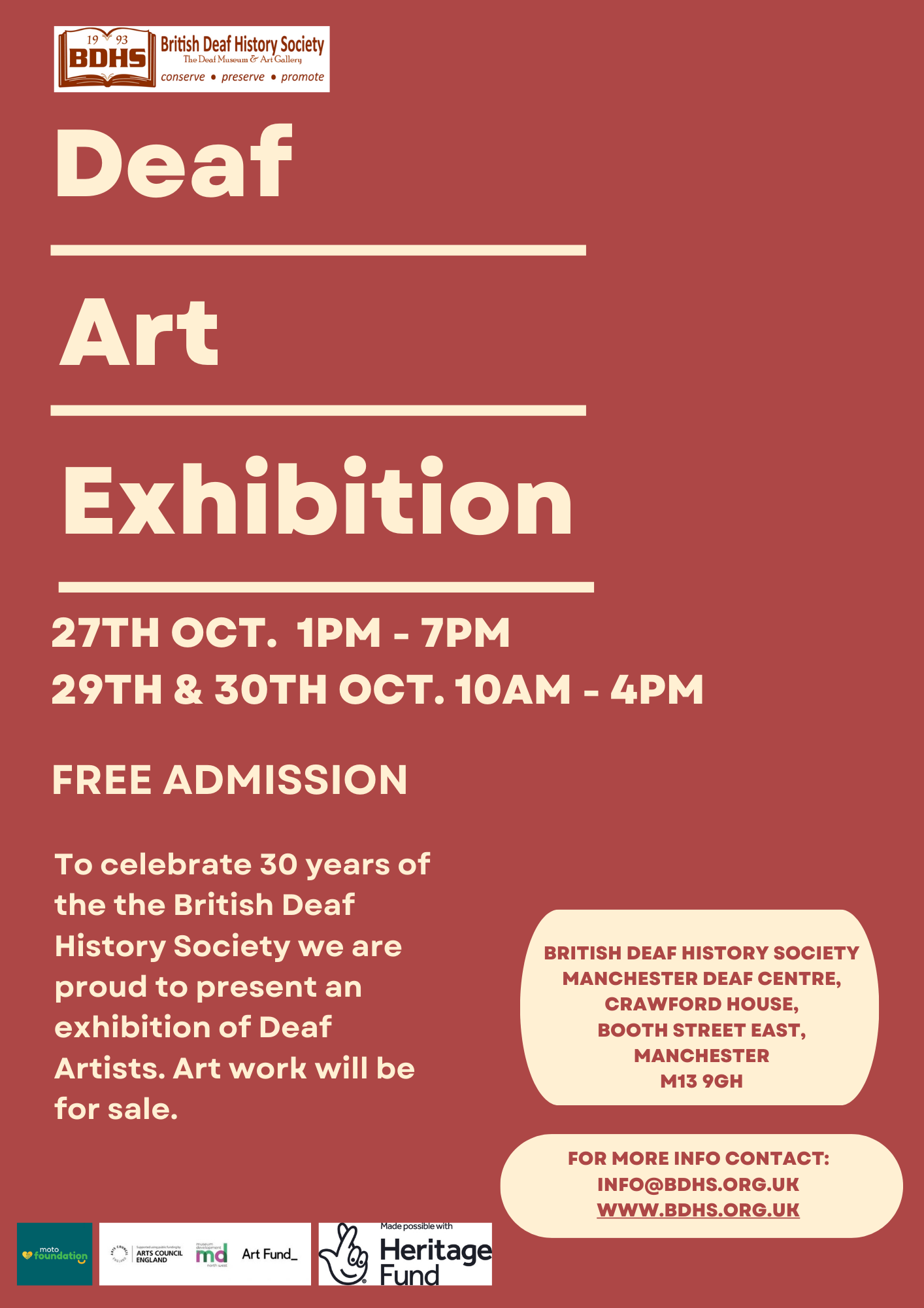 Exhibition of Deaf Artists (British Deaf History Society - Manchester ...